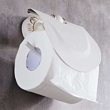 Ylqlbs Wall Mounted WC Tissue Rack with Cover Bathroom Improvement ...