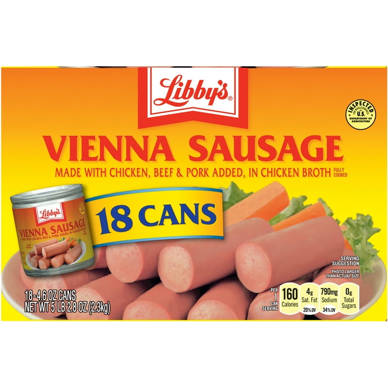 Libbys Vienna Sausage Libby's Vienna Sausage, 4.6 Oz, 18 Count Can