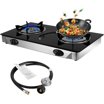 Gymax Outdoor 2-Burner Stove High Pressure Propane Gas Camp Stove 150,000 BTU - Walmart.com