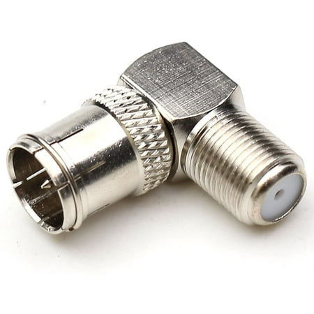 ANHAN Right Angle F-Type Female to F-Quick Push On Male Plug Adapter ...