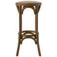 Linon Rae Backless Wood Bar Stool, 30" Seat Height, Walnut Finish ...