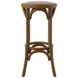 Linon Rae Backless Wood Bar Stool, 30" Seat Height, Walnut Finish ...