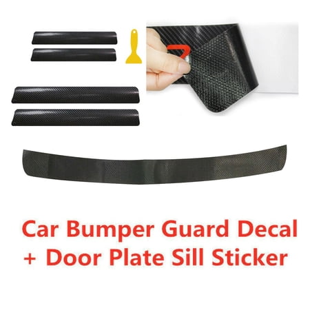 60x6.7cm Universal Car Stickers Door Sill Slipper Anti Scratch Carbon ...