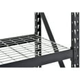 Muscle Rack 77"W x 24"D x 72"H 4-Tier Welded Steel Storage Rack, Black ...