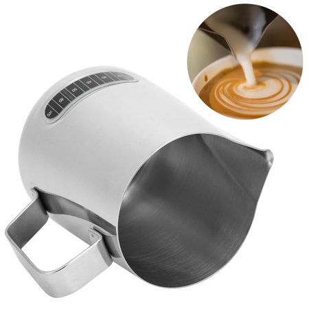 Khall Milk Pitcher,600ML Milk Pitcher Coffee Frothing Cup Milk Tea ...