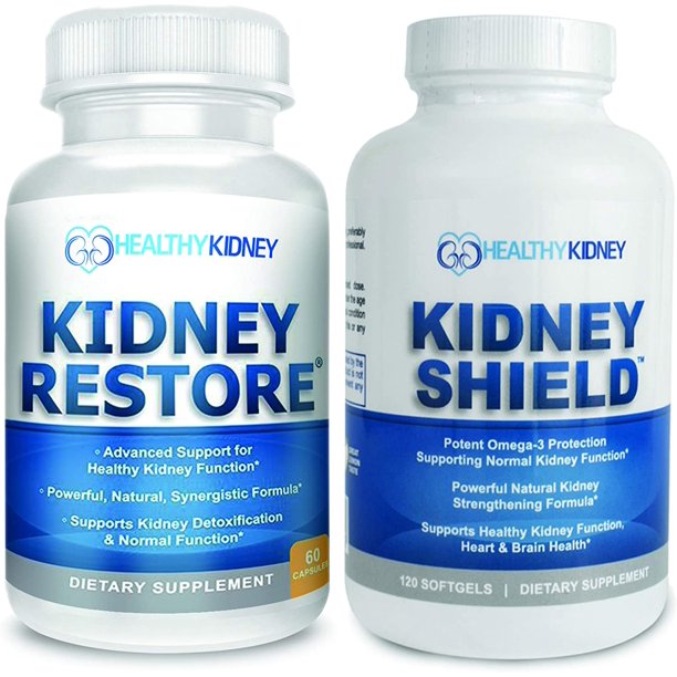 Healthy Kidney Kidney Shield + Kidney Restore Bundle: Kidney Support ...