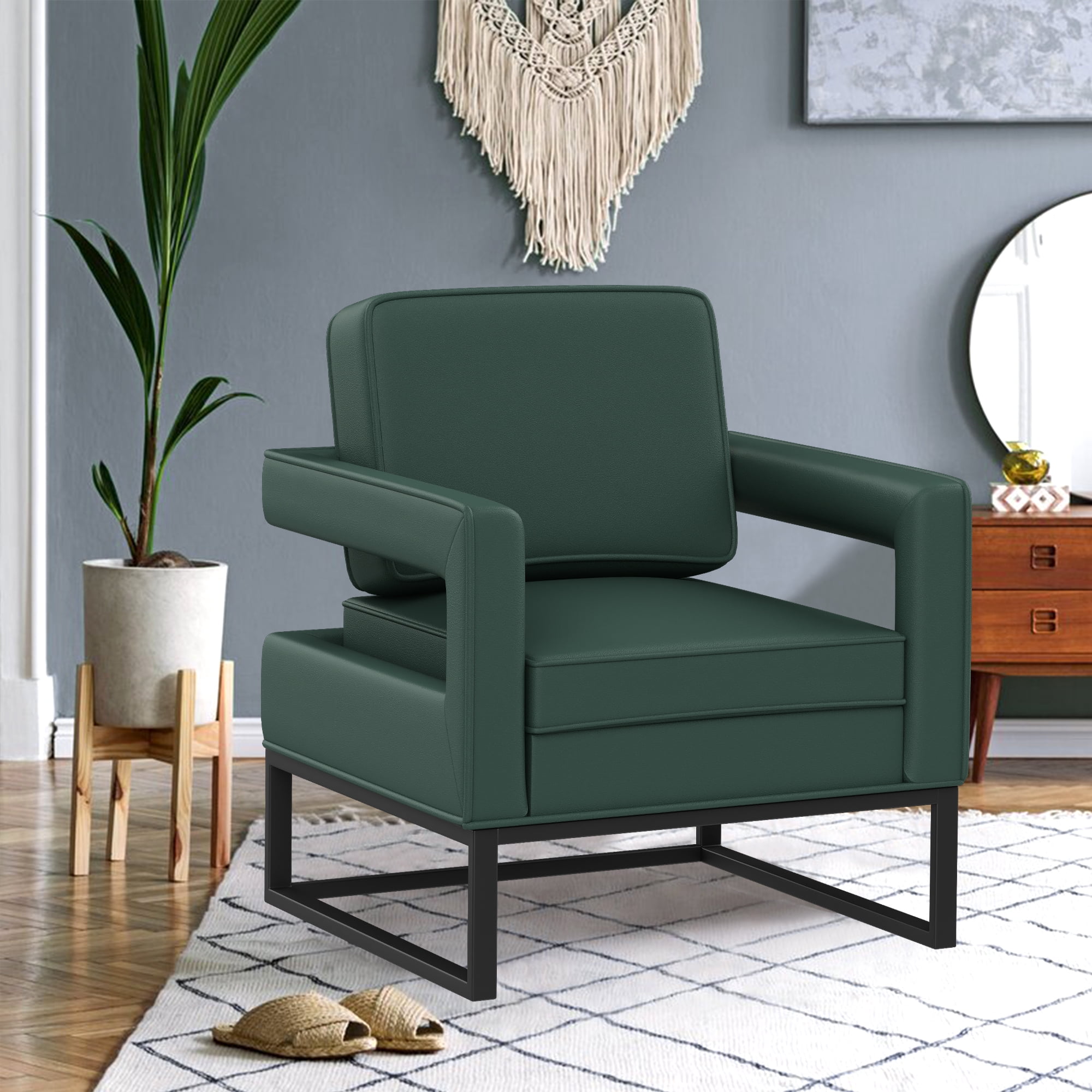 Andeworld Accent Chair, Mid Century Living Room Armchair Upholstered ...
