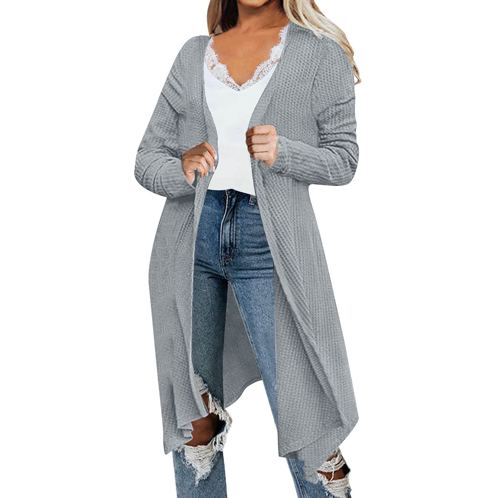 adviicd Womens Fall Sweaters Women Y2K Crochet Shrug Sweater Knit Long ...