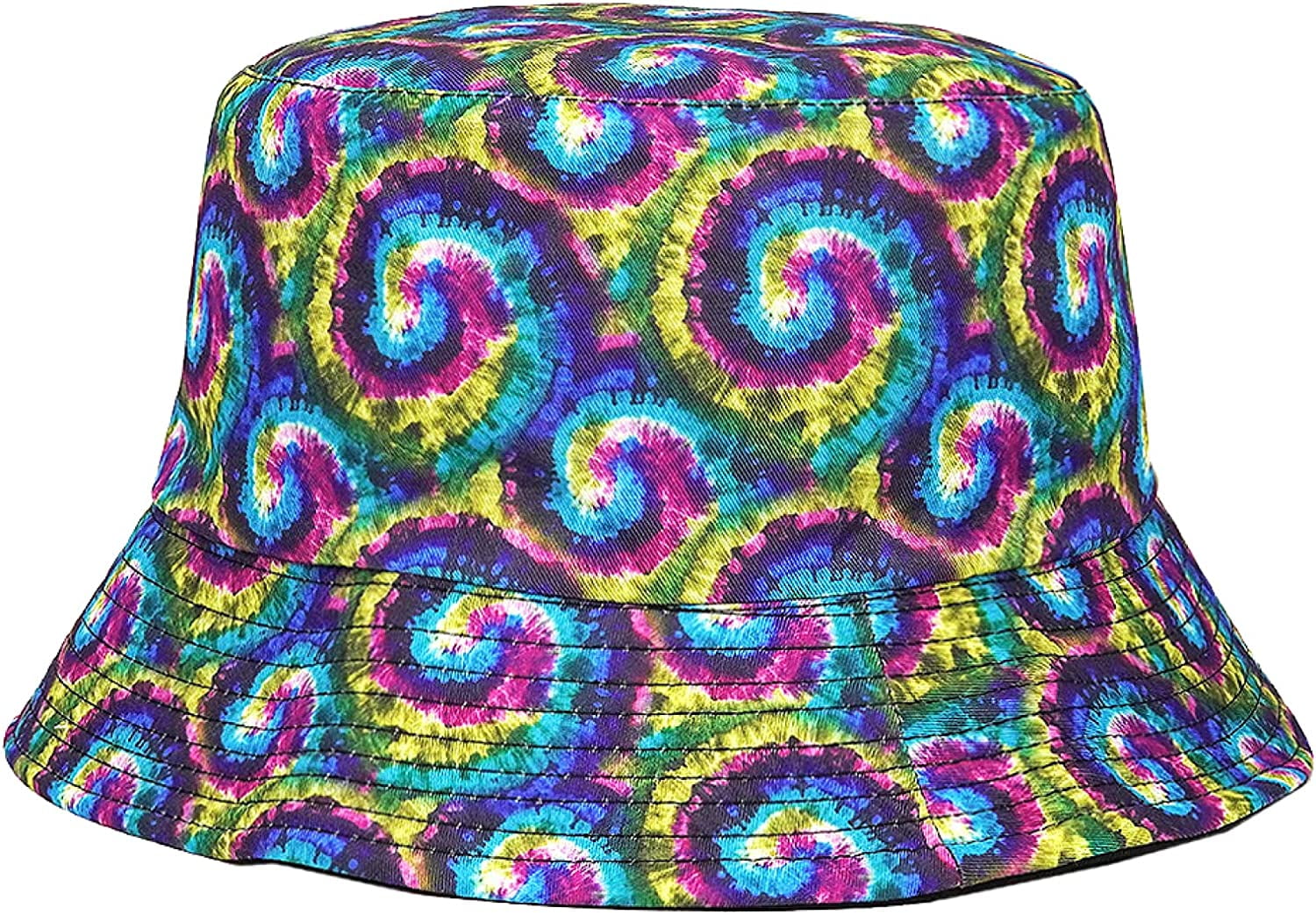 CoCopeaunts Colorful Tie Dye Bucket Hat for Women Rainbow-Vortex Bucket ...