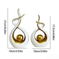 Abstract Resin Water Droplet Sculpture Set 2 Piece Modern Minimalist ...