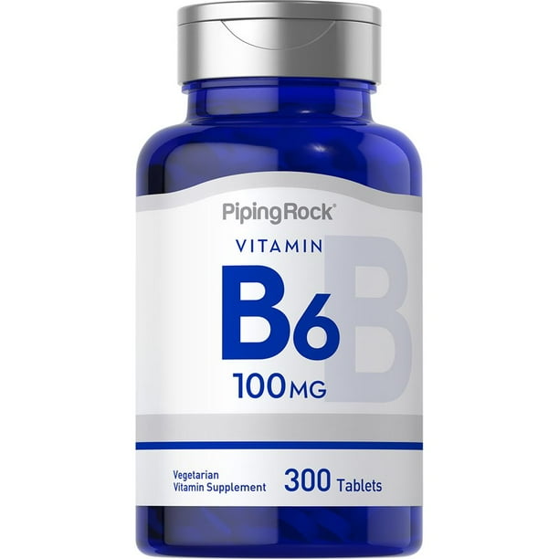 Vitamin B6 100mg Tablets | 300 Count | Vegetarian Supplement | Non-GMO ...