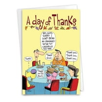 NobleWorks Funny Thanksgiving Greeting Card with 5 x 7 Inch Envelope (1 ...