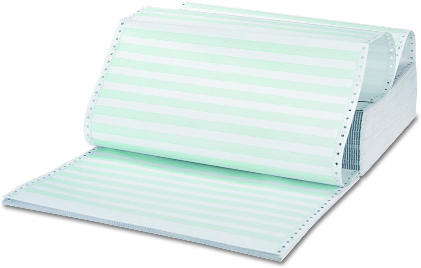Universal 15754 Green Bar Computer Paper, Perforated 3-Part Carbonless ...