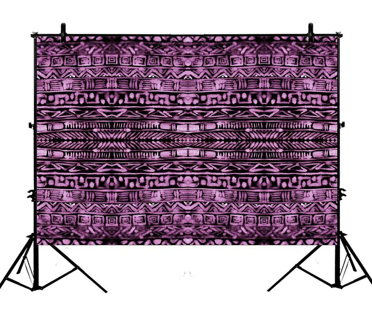 PHFZK 7x5ft Watercolor Backdrops, Abstract Aztec Pattern Purple ...