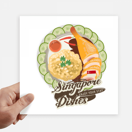 Singapore Hainanese Chicken Rice Sticker Tags Wall Picture Laptop Decal ...