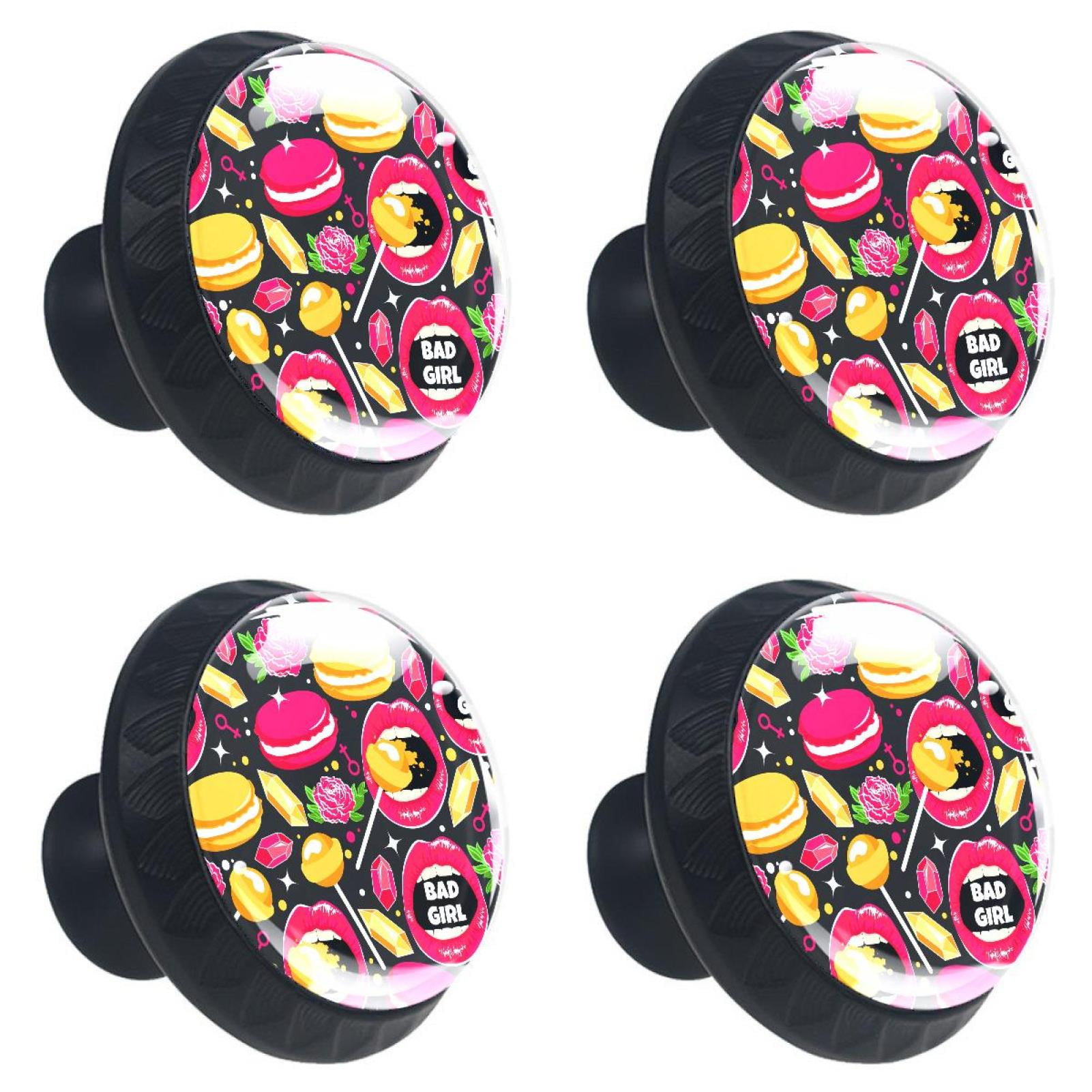 4 Pcs Candy Lips Roses Sweet Knobs for Kitchen Cabinet Cupboard Dresser Bookcase Drawer Pulls ...