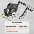VEVOR, Hand Winch, 1200 lbs Capacity, Heavy Duty Boat Trailer Winch ...