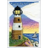 Design Works Stitch & Mat Counted Cross Stitch Kit 3"X4.5"-Lighthouse ...
