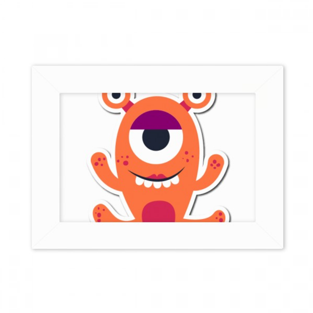 Universe And Alien Orange Monster Photo Mount Frame Picture Art ...
