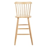 SAFAVIEH Galena Solid Spindle Back Bar Stool with Footrest, Natural ...