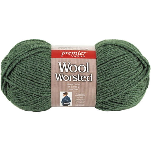 Wool Worsted Yarn-Kelly Green, Pk 3, Premier Yarns - Walmart.com