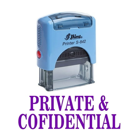PRIVATE & CONFIDENTIAL Self Inking Rubber Stamp Custom Shiny Office ...