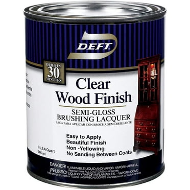 Deft® Clear Wood Finish Brushing Lacquer, Gloss - Walmart.com