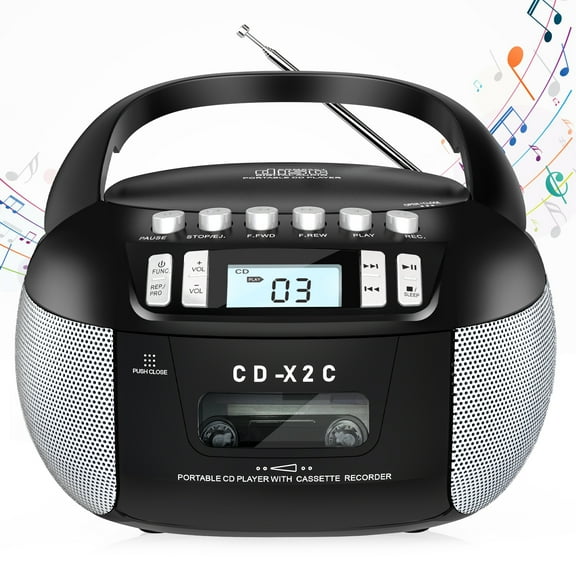 AmpliVox, APLSL1070, Listening Center with Bluetooth CD Boombox with AM ...