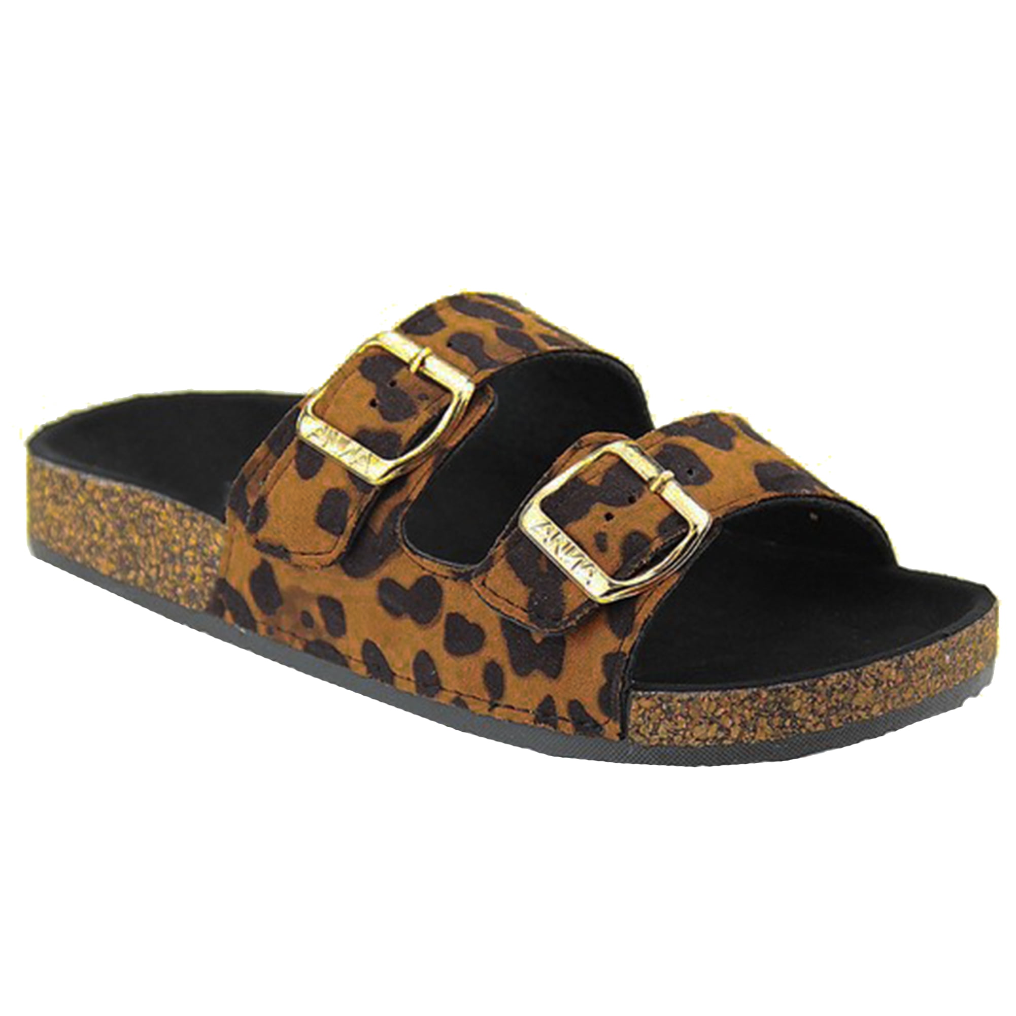 Kids Girl Open Toe Buckle 2 Strap Thong Slide Sandals - Walmart.com