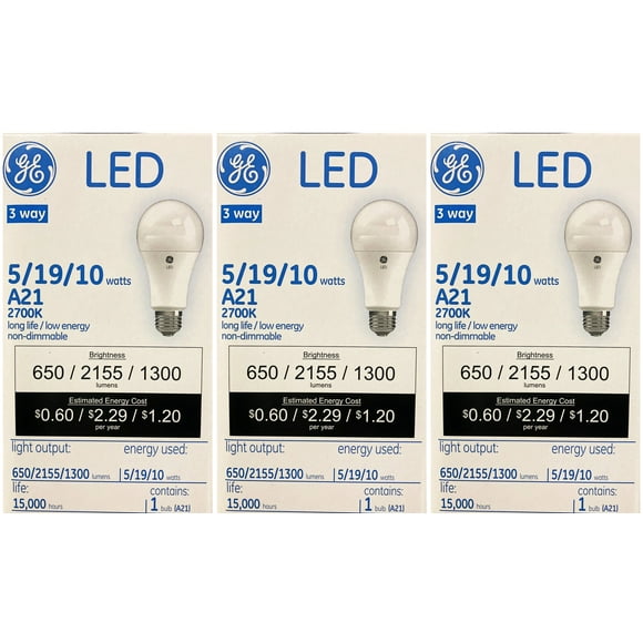 3 Way LED Light Bulbs