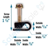 SatelliteSale Durable RG6 Coax Cable Grip Clips, Wire Plastic Fasteners ...