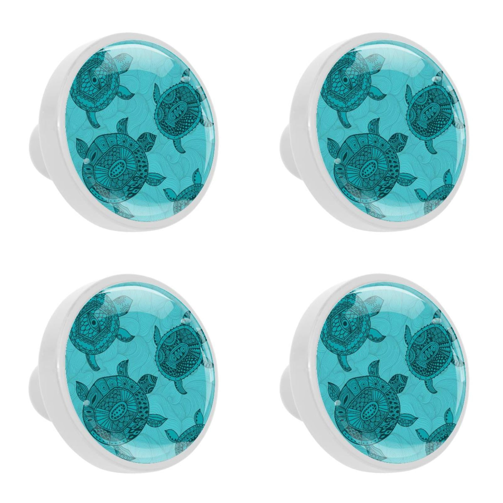 4 Pcs Turtles Pattern Knobs for Kitchen Cabinet Cupboard Dresser ...