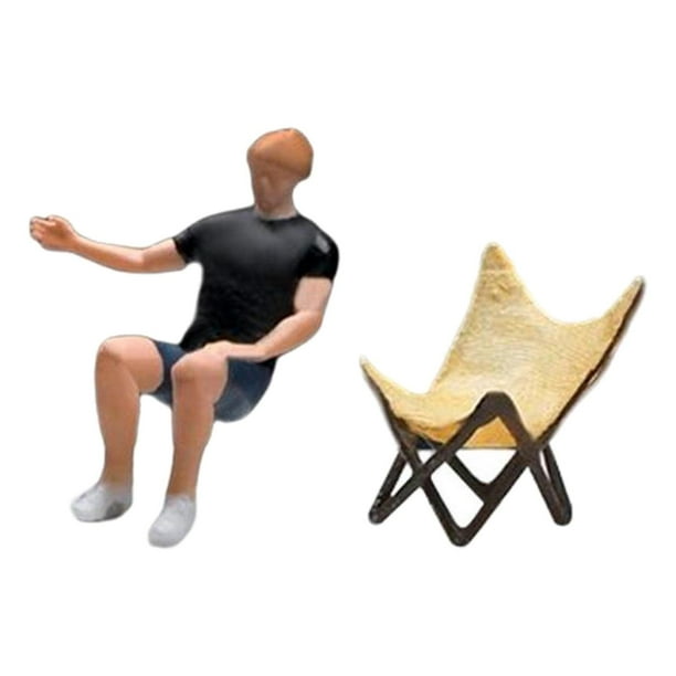 1/64 Figure People Model Butterfly Chair, Action Figure, Miniature ...