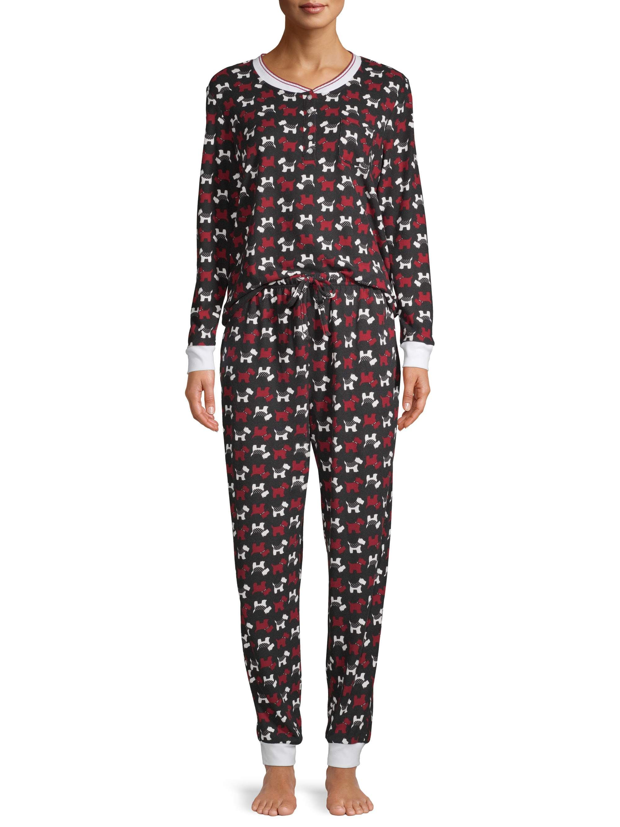 Hanes - Hanes Women’s 2-Piece Long Sleeve Top and Jogger Pant Sleep Set ... Hanes - Hanes Women’s 2-Piece Long Sleeve Top and Jogger Pant Sleep Set ...