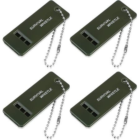 Jinsinto 4 Pieces Survival Whistles Loud Distress Emergency Whistle ...