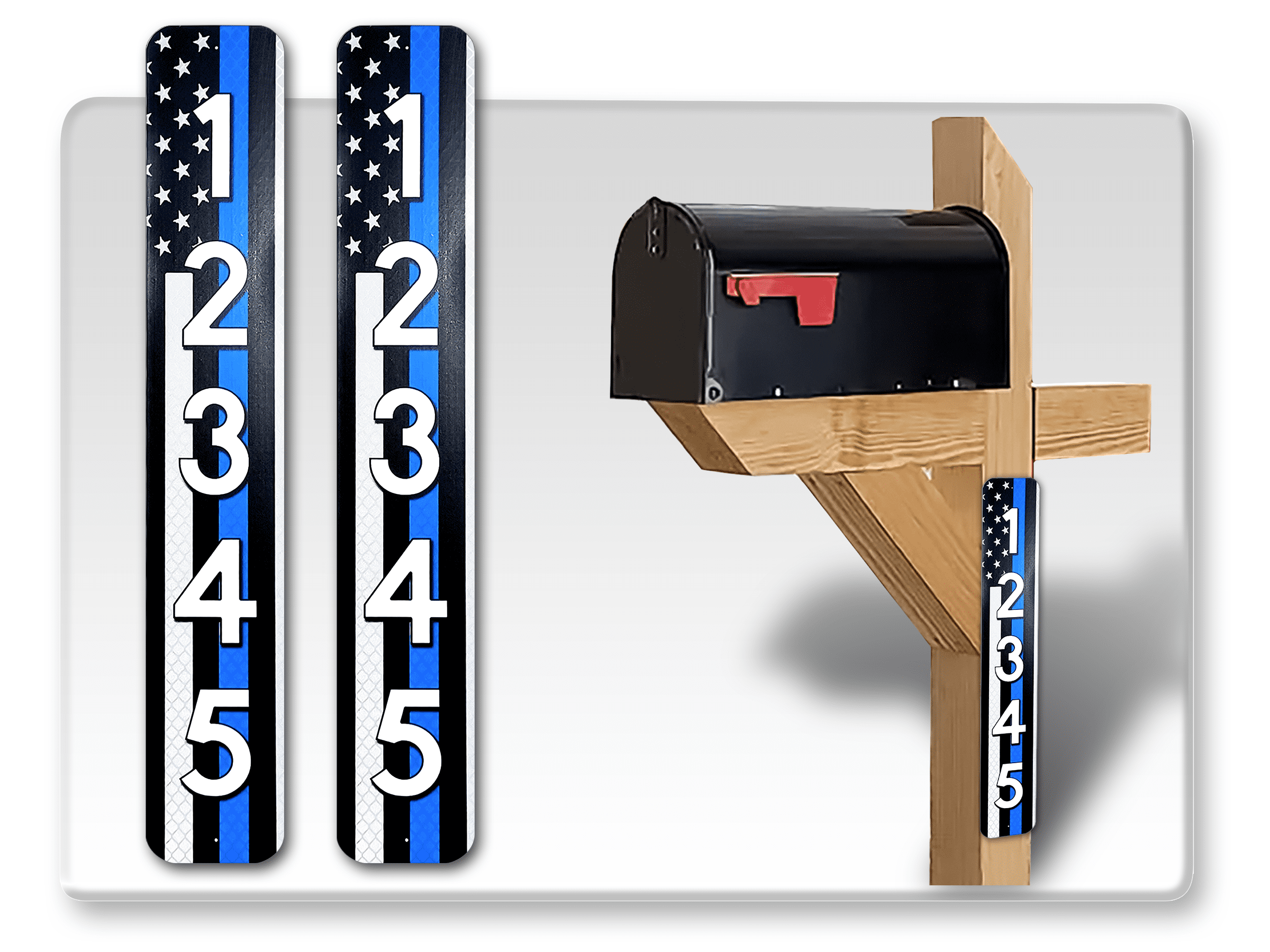 2 Pack Double Sided Address Numbers for House Signs, Customized ...