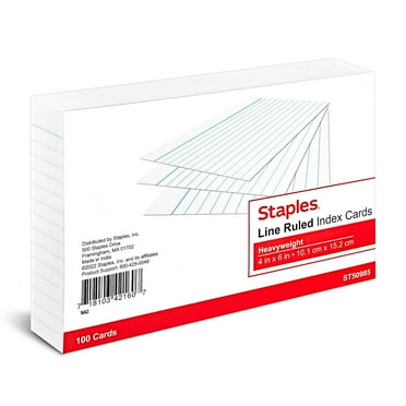 Staples 5" x 8" Unruled Index Cards 500/Pack (51005) 233460 - Walmart.com