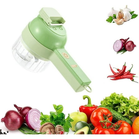PERTTYUNG 4 in 1 electric vegetable cutter set, multifunctional chopper ...