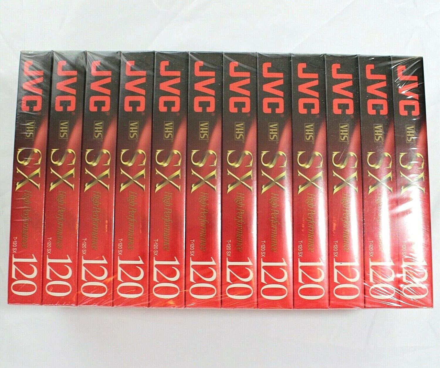 JVC High Performance 120 SX 6 hours [EP mode] Recordable VHS Tape (12 ...