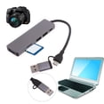 USB C to USB Hub Type C/USB to USB Multiport Adapter Aluminum Card ...