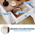 Farmhouse bedside table with Charging Station – 3 Drawers, Roman Column ...