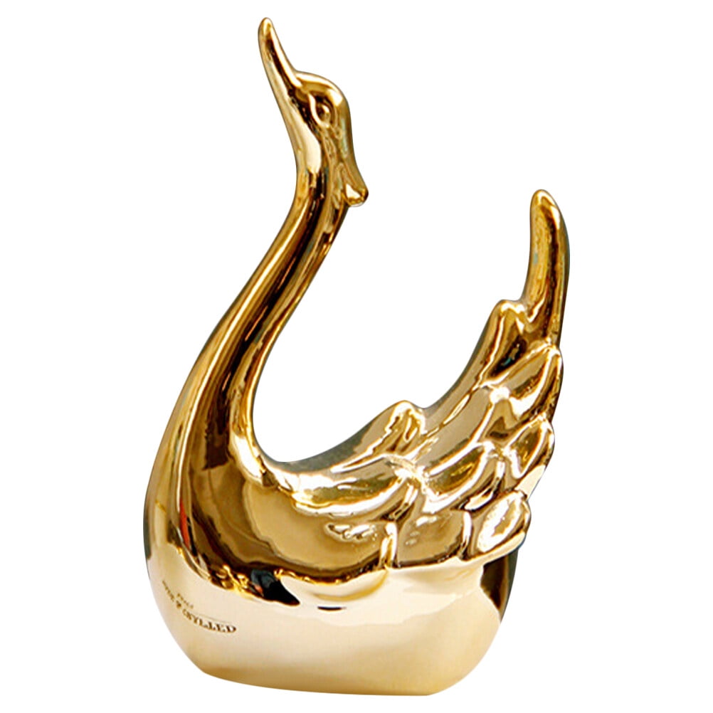 Ceramic Swan Statue Swan Sculpture Decor Swan Table Decorations Elegant ...