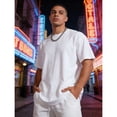 3pcs Mens 100% Cotton White + White + White Short Sleeve Crew Neck T ...