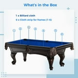 Blue Billiard Cloth, 7ft/8ft/9ft Pool Table Felt, Snooker Tablecloth ...