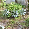 Zeckos Metal Kinetic Wind Spinner Pinwheel Garden Stakes Set of 3 ...