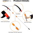 VINGLI 12ft Manual Pole Saws, Extendable Tree Trimmers Long Handle ...