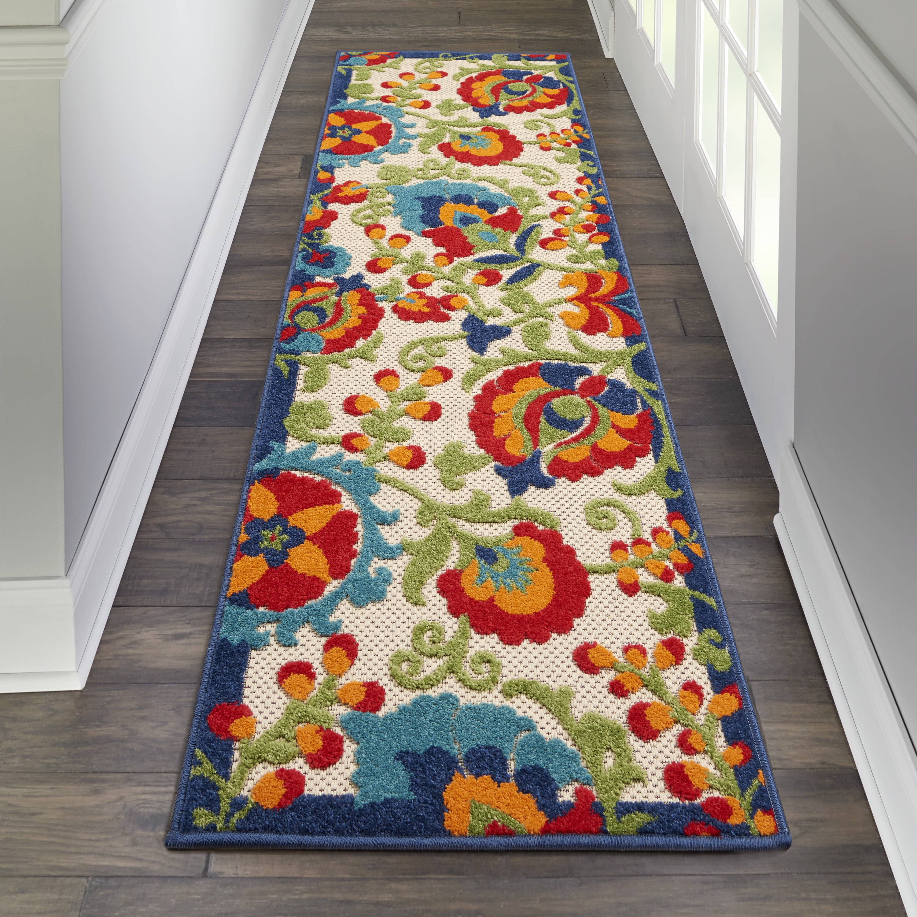 Nourison Aloha Indoor/Outdoor Multicolor 2' x 6' Area Rug, (2x6 ...