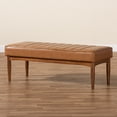 Baxton Studio Daymond Upholstered & Tufted Bench, Tan - Walmart.com