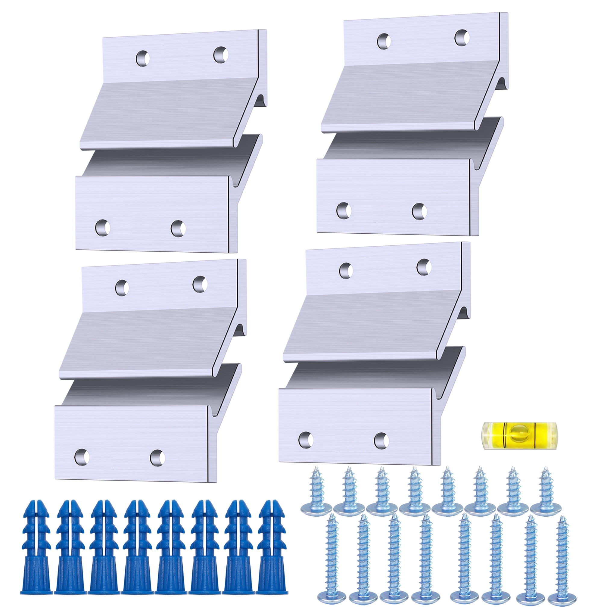 French Cleat Hanger 4 Inch - 4 Pack - Picture, Mirror, Whiteboard ...