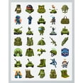 35pcs-50pcs Army Stationery Stickers Cartoon Soldier Kids Stickers ...